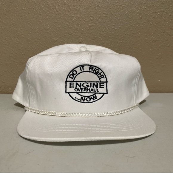 Accessories | Vintage Do It Right Engine Overhaul Now Embroidered White ...